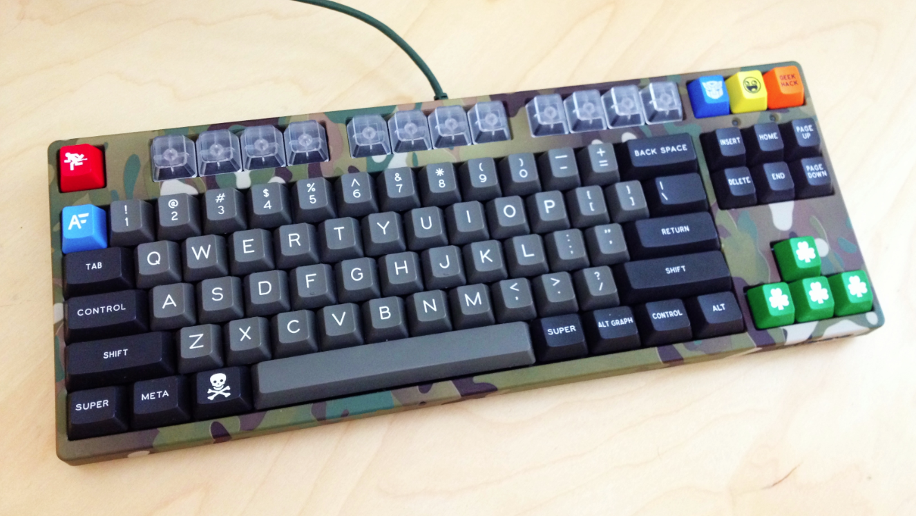 Gaudy camouflage Filco MJ2 w/ Browns : r/MechanicalKeyboards